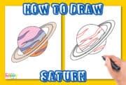 How To Draw Saturn Easy Step By Step Tutorial Made With HAPPY