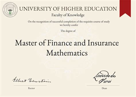 Master Of Finance And Insurance Mathematics Mfim