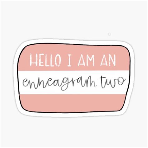 Enneagram Type 2 Helper Sticker For Sale By Letteredbyhan Redbubble