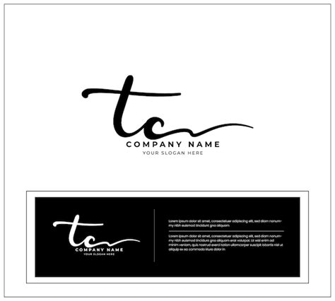 Premium Vector Tc T C Initial Letter Handwriting And Signature Logo