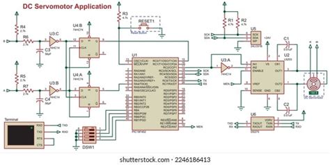 Vector Electrical Schematic Diagram Electronic Device Stock Vector Royalty Free 2246186413