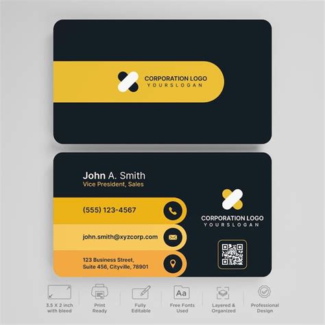 Premium Vector Modern Business Card Vector Template