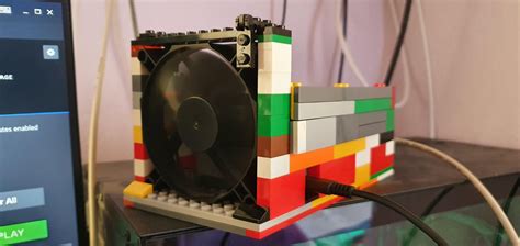 lego enclosure for a rpi4 external hdd and 5v dc fan r homelab