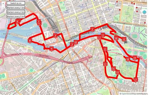 Run Melbourne 2025 3d Video Course Map Of 21098 Km Race