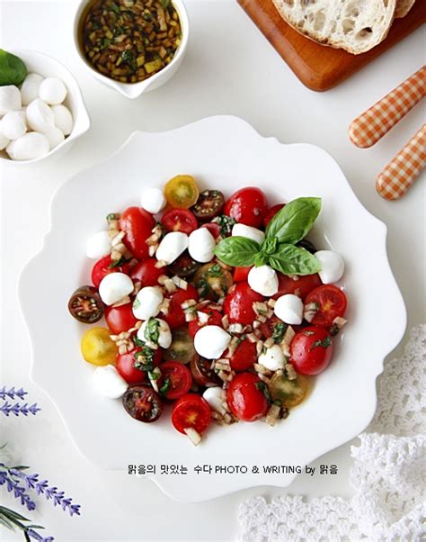 토마토치즈샐러드 만드는 법 보코치니 치즈 요리 착붙 발사믹소스 만들기 네이버 블로그
