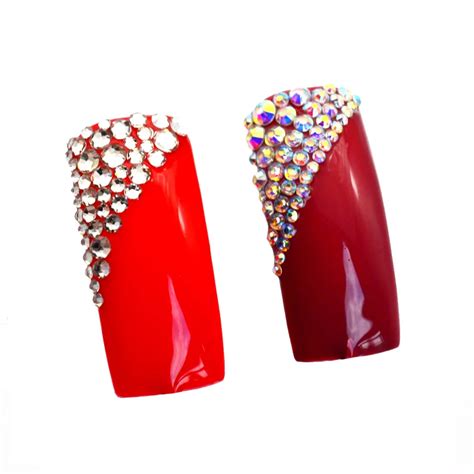 Mezcla de diamantes de imitación para uñas cristales de cristal claro