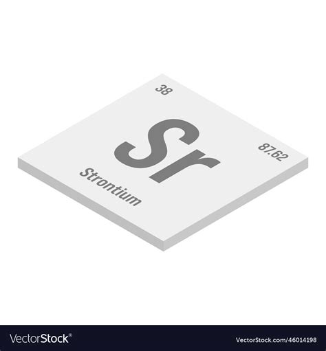 Strontium Sr Periodic Table Element Royalty Free Vector