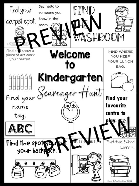 Meet The Teacher Back To School Night Scavenger Hunt Hands On