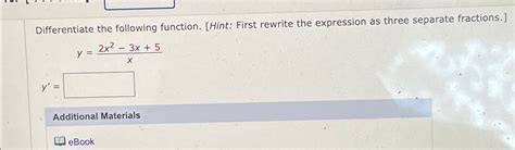 solved differentiate the following function [hint first