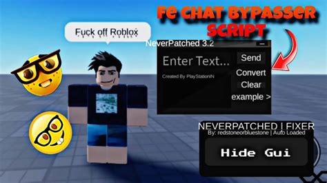 Roblox FE Chat Bypasser Script Chat Without Tags YouTube