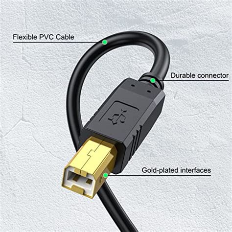 Exclusive Deal Nc Xqin Printer Cable Ft Usb Printer Cable Cord Type A Male To B Male