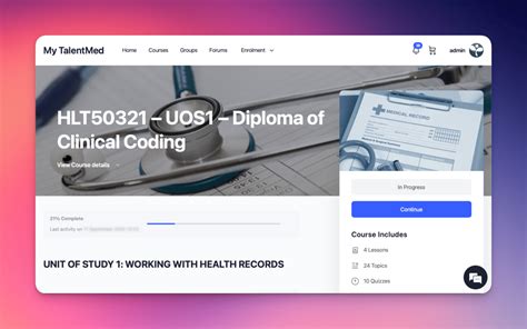 Clinical Coding Course Talentmed ® New Zealand