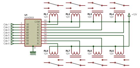 Circuit Intégré Uln2803 Commande De Puissance Darlington