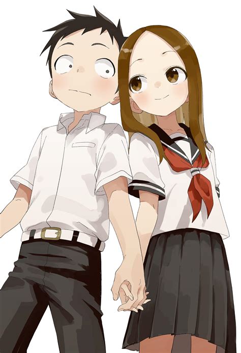 Art Takagi San And Nishikata Hold Hands Together Karakai Jouzu No