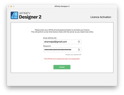 Can T Activate My V Desktop License Affinity On Desktop Questions MacOS And Windows