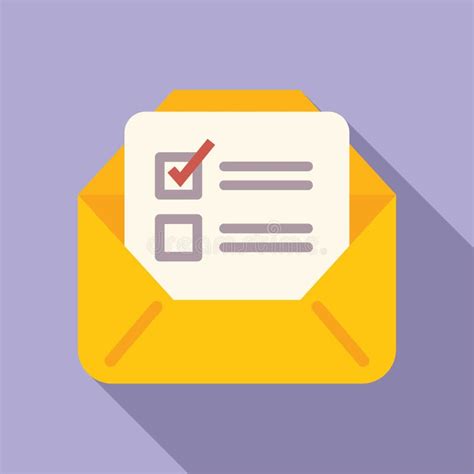 Mail Polling Booth Icon Flat Vector People Vote Stock Illustration
