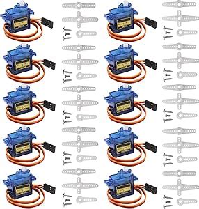 RGBZONE 10Pcs SG90 Geared Micro Servo Motor 9G For Remote Control Helicopters Micro Robot