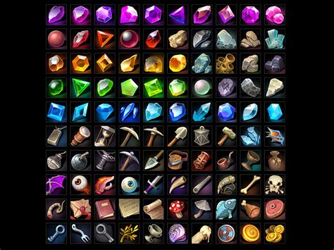 Gems And Mining Icons