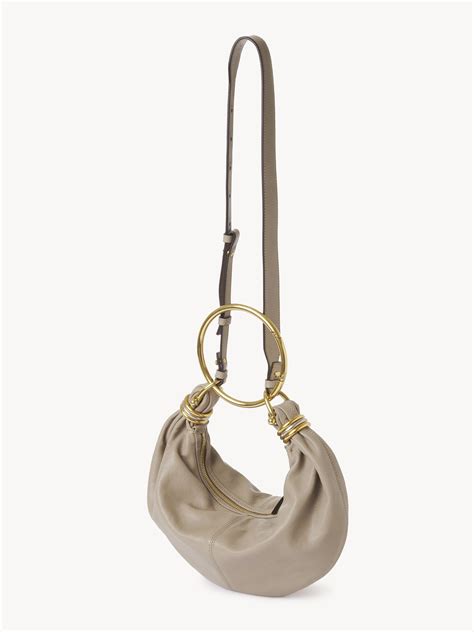 Chloé Small Bracelet Hobo Bag In Grained Leather Chloé Us
