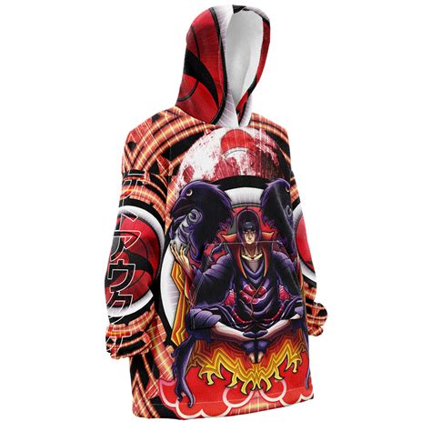 Hooktab 3d Printed Trippy Uchiha Itachi Naruto Unisex Snug Oversized