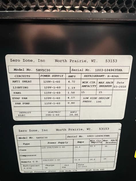 Working Zero Zone Reach In Display Freezer Model 5rvzc30