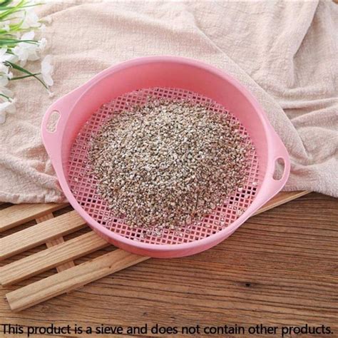 플라스틱 메쉬 체 필터 자갈 돌 도구 토양 입자 체 난간 원예 용품 핑크