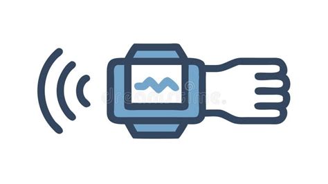 Smartwatch With Wireless Signals Wearable Technology Vector Design Generative Ai Stock Vector