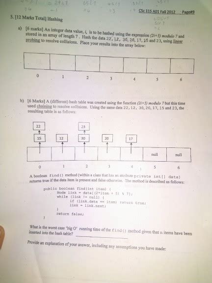 Solved Csc 115 A01 Fall 2012 Pagef9 5 12 Marks Total