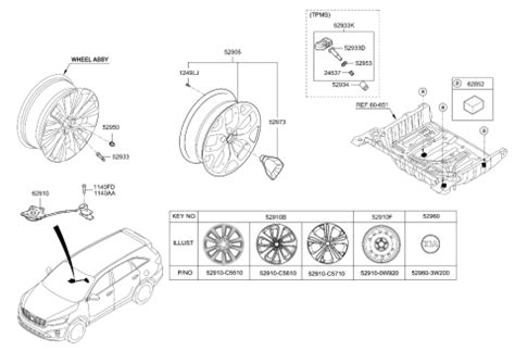 529603W200 Genuine Kia Wheel Hub Cap Assembly