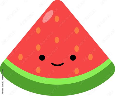 귀여운 수박 캐릭터 Stock Vector Adobe Stock