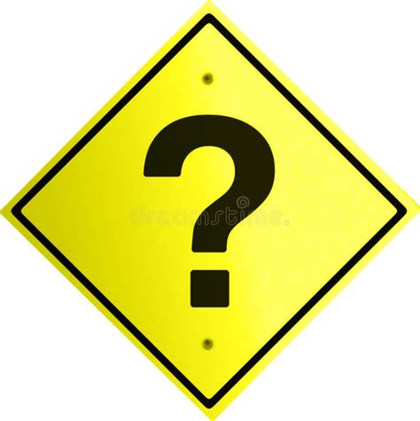 Señal De Peligro De Un Signo De Interrogación Stock de ilustración