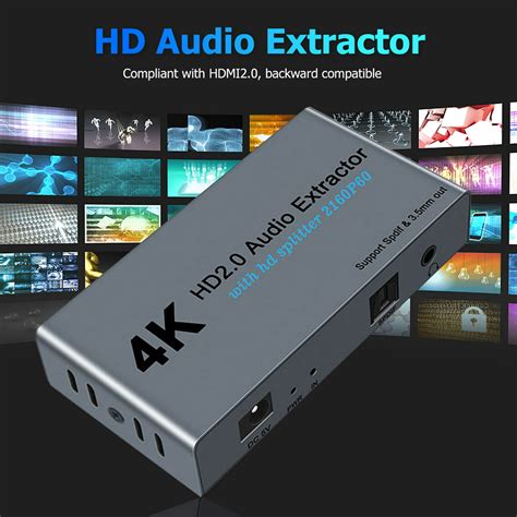 Divisor 20 E12a 4k Compatible Con Hdmi 1 Entrada 2 Salidas Con Spdif
