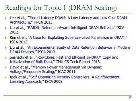 Ppt Scalable Many Core Memory Systems Topic 1 Dram Basics And Dram