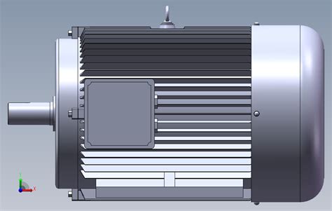 异步电机带底脚无凸缘电机 280m F01solidworks 2011模型图纸下载 懒石网