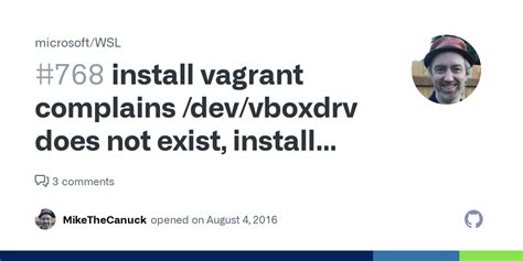 install vagrant complains dev vboxdrv does not exist install linux