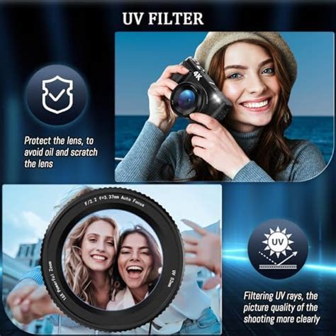Appareil photo numérique 4K pour la photographie mise au point