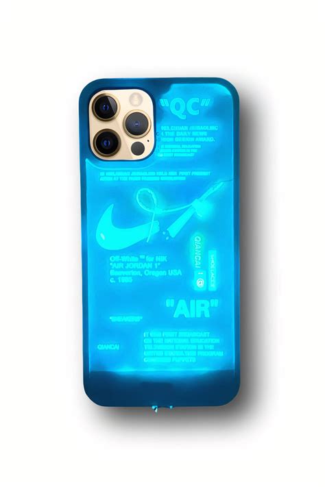 Offwhite Led Light Up Iphone Case Cover X Xs 11 11 Pro 12 Etsy