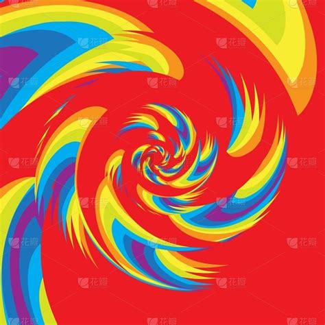 背景抽象多色的艺术迷幻色白色活力几何形状图像弯曲