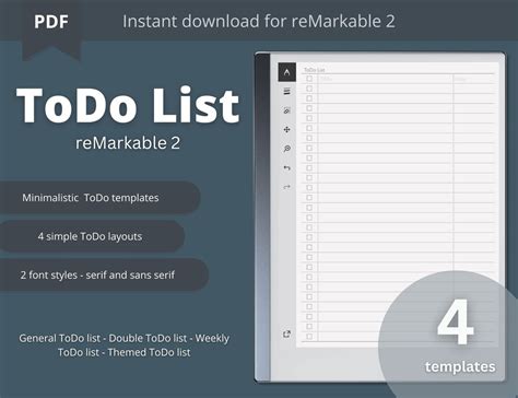 Remarkable To Do List Templates Minimalistic Daily To Do List Pdf Etsy