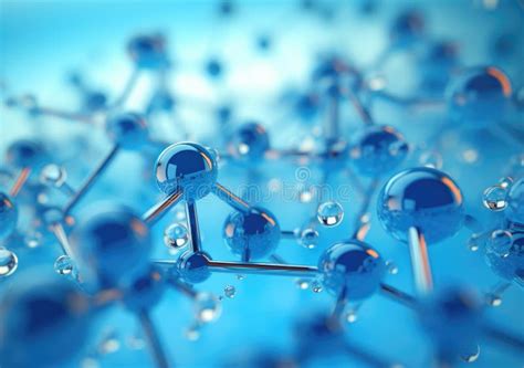 3d Molecule Background With Connected Spherical Particles Atoms Vector Molecular Structure