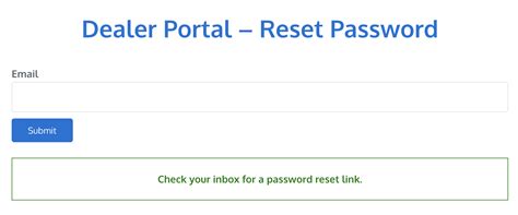 reset password error messages not implemented · issue 274