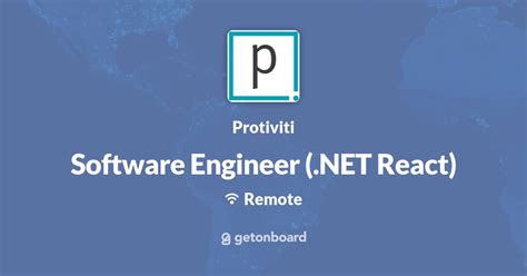 Software Engineer Net React At Protiviti Remote Work From Home Get On Board