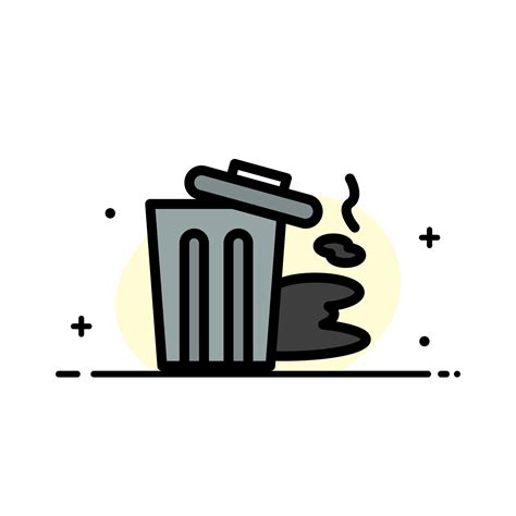 Environment Garbage Pollution Trash Business Flat Line Filled Icon Vector Banner Template