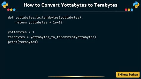 How To Convert Yottabytes To Terabytes Youtube