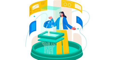 Futuristic Data Analysis And Ai Visualization Vector Illustrations Ft
