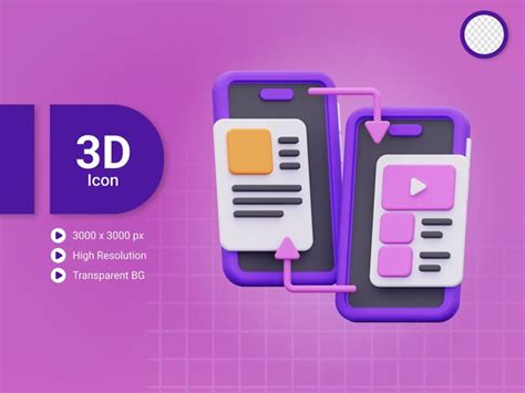 premium psd 3d sharing content icon