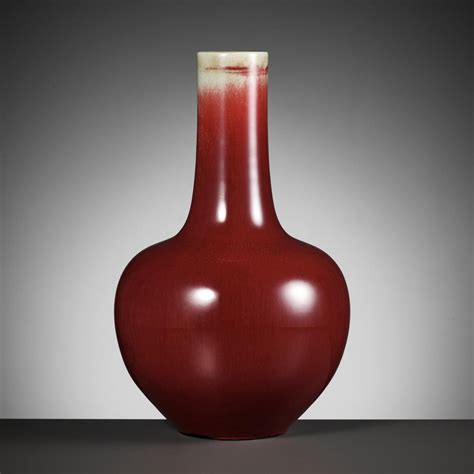 Sold At Auction A Copper Red Glazed ‘langyao Vase Tianqiuping Qing