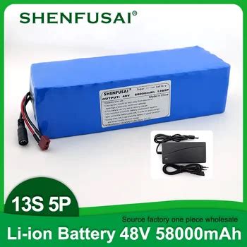SHENFUSAI 48V 58Ah Electric Bike 18650 Lithium Battery 13S5P 1000W ...