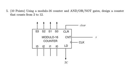 Solved 5 10 Points Using A Modulo 16 Counter And