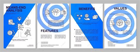 means end analysis categories blue brochure template fold editable